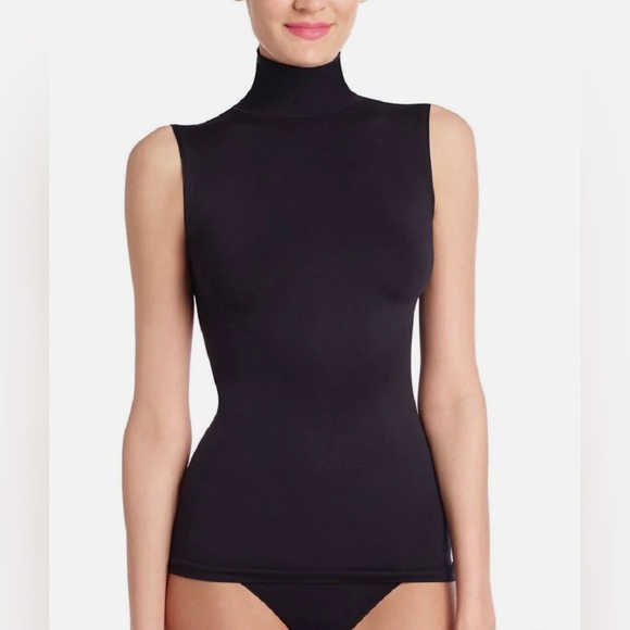 Commando | Tops | New Commando Butter Tee Sleeveless Turtleneck Black ...